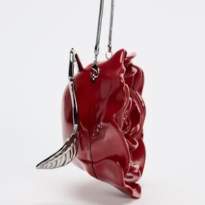 Zara | Bags | Zara Rose Box Bag Dark Red Nwt | Poshmark